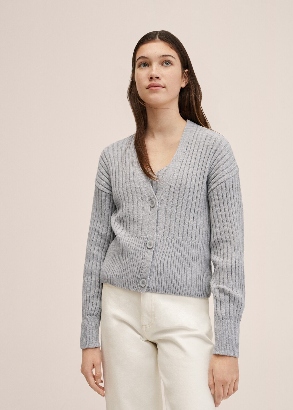Ribbed knit cardigan