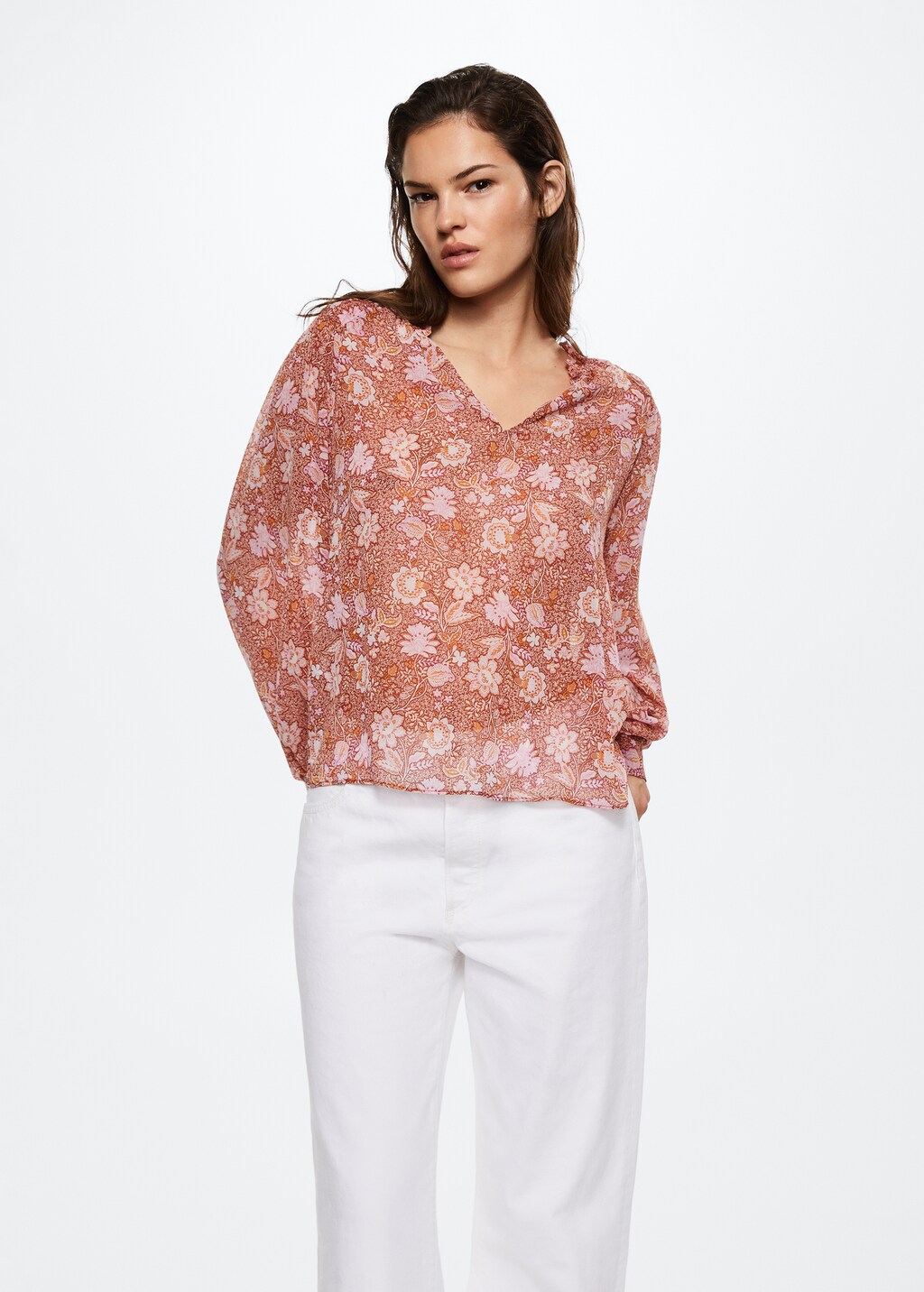 Floral print blouse