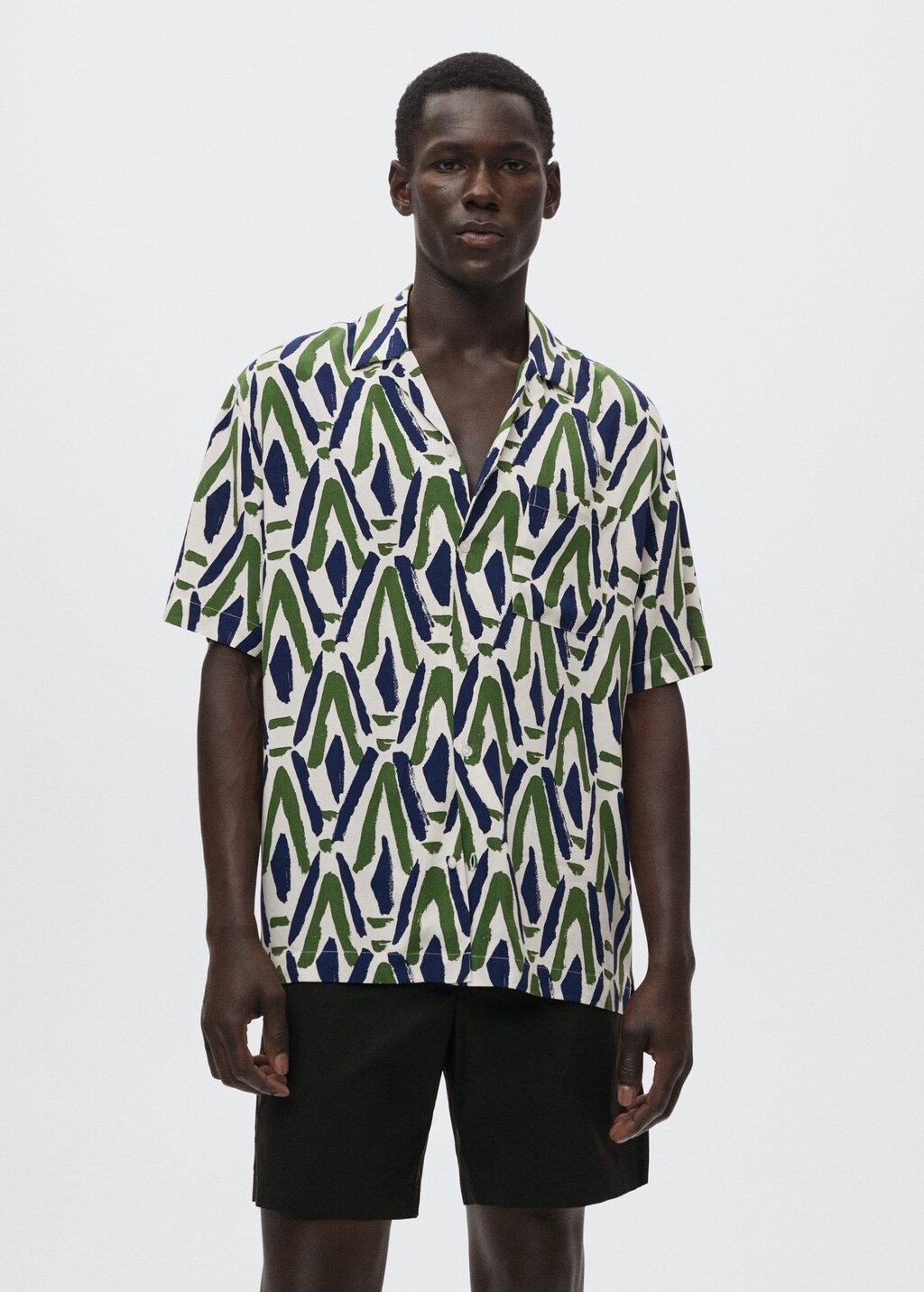 Printed flowy shirt - Man | MANGO OUTLET United Kingdom