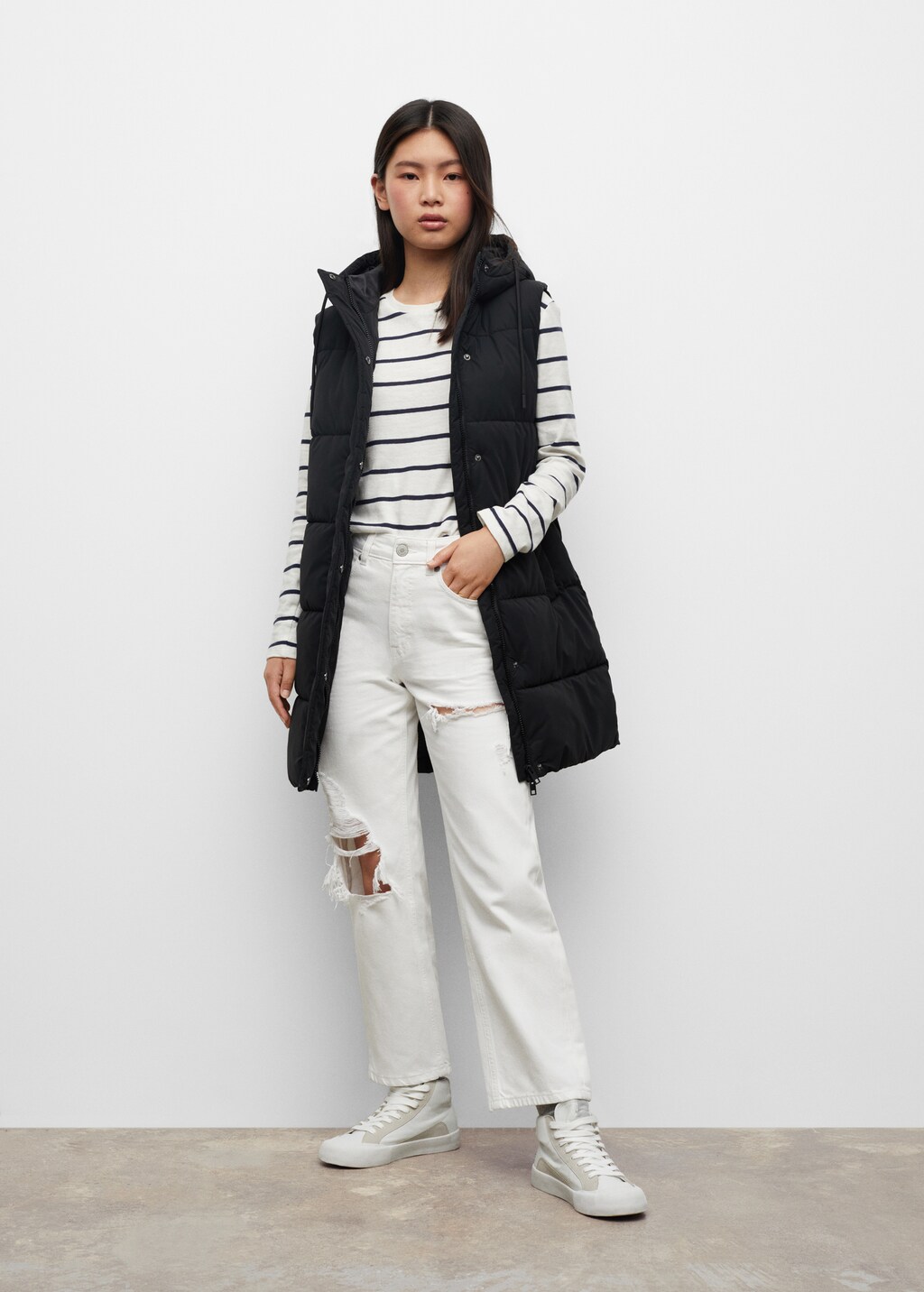 Long quilted vest - Girl | MANGO OUTLET USA