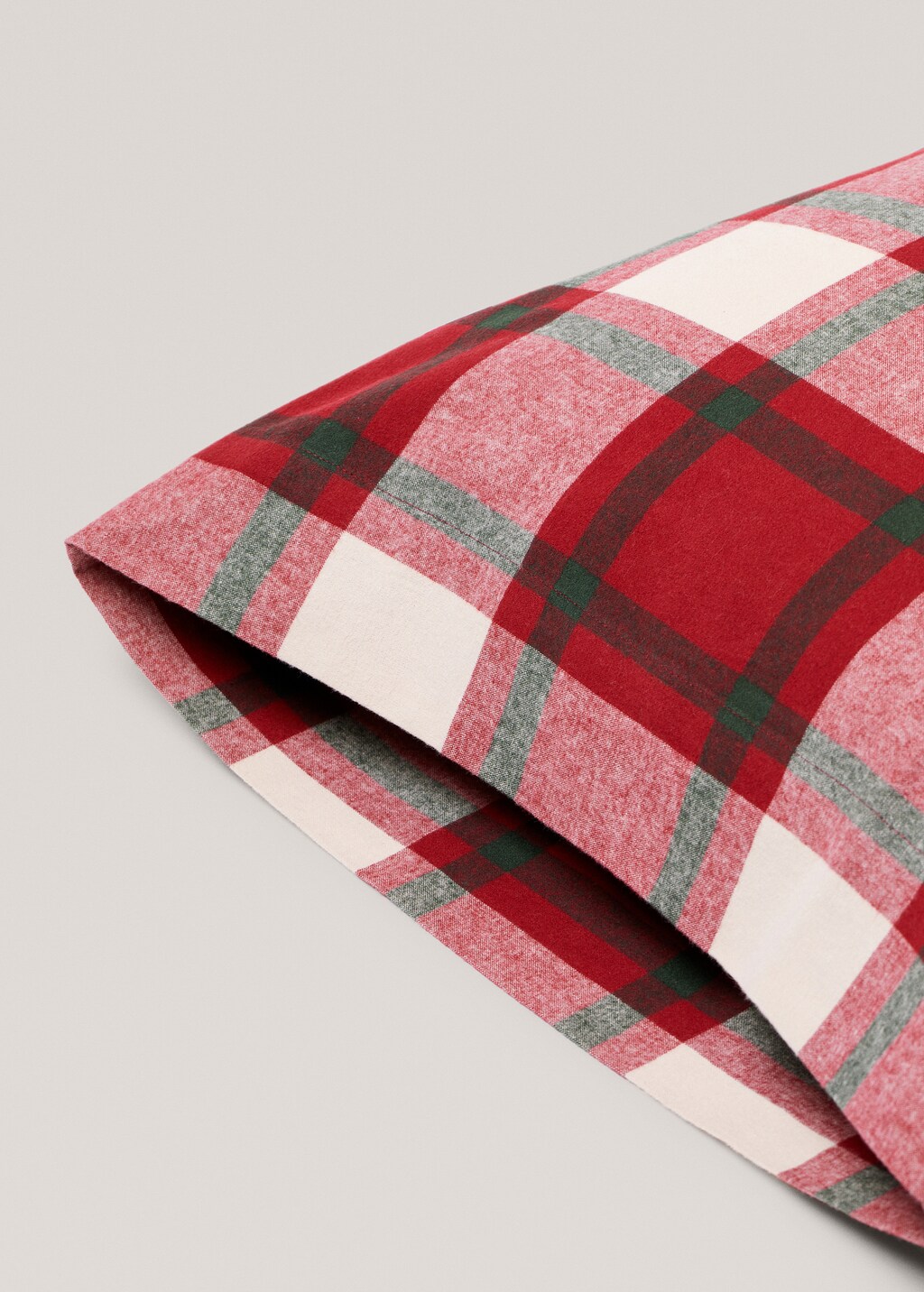 Federa flanella quadri 45x110 cm - Home | MANGO OUTLET Italia