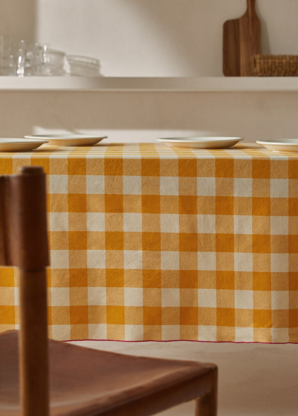 Tovaglia quadri 100% cotone 150x150 cm - Home | MANGO OUTLET Italia