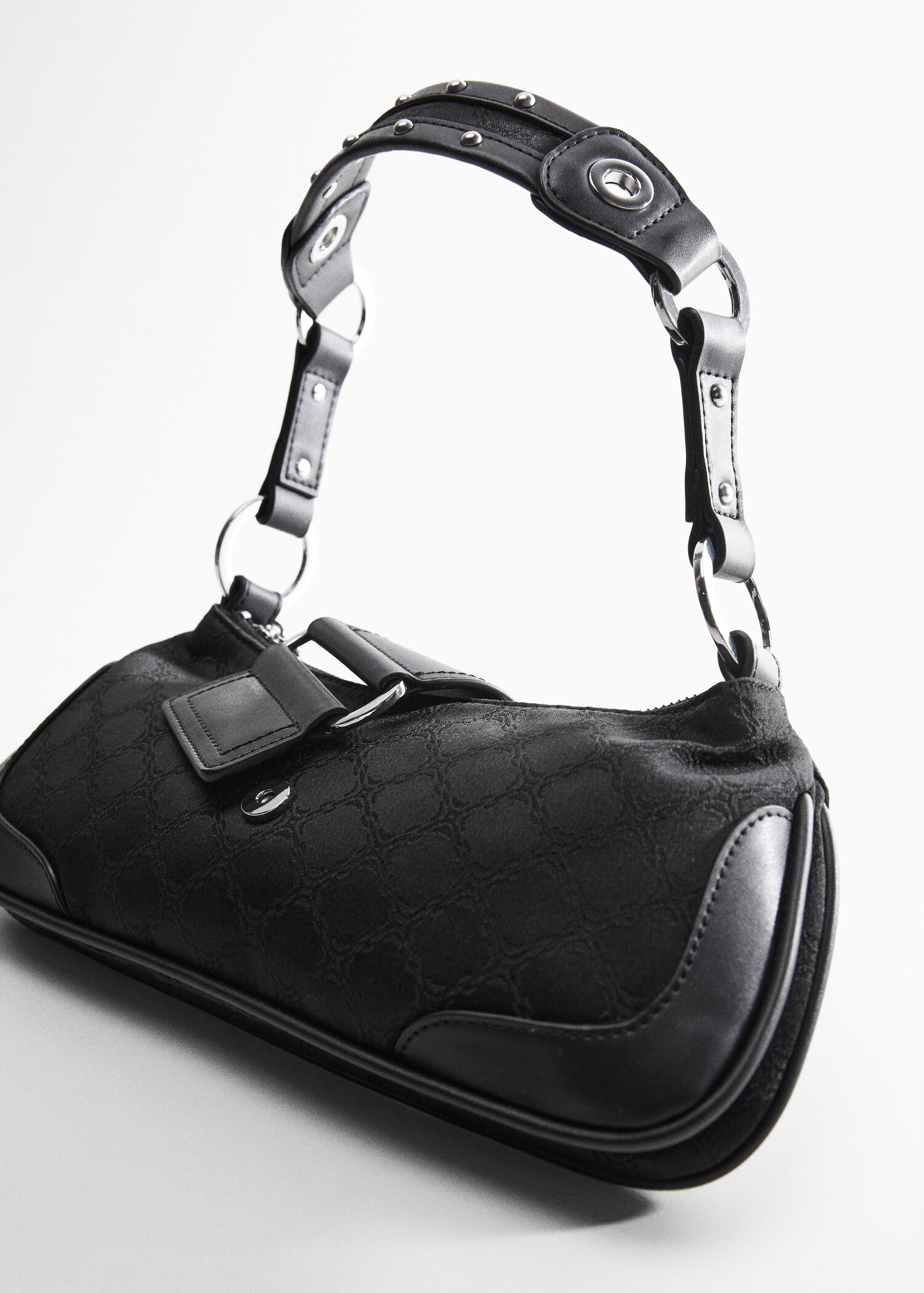 Metallic details bag - Woman | MANGO OUTLET United Kingdom