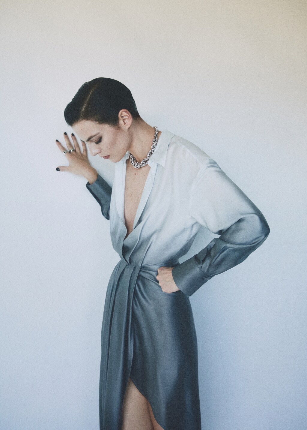 Tie-dye effect shirt dress - Women | MANGO OUTLET USA Tie-dye effect shirt dress - Women | MANGO OUTLET USA