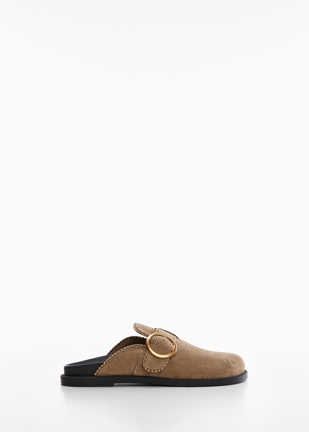 Studded leather clog