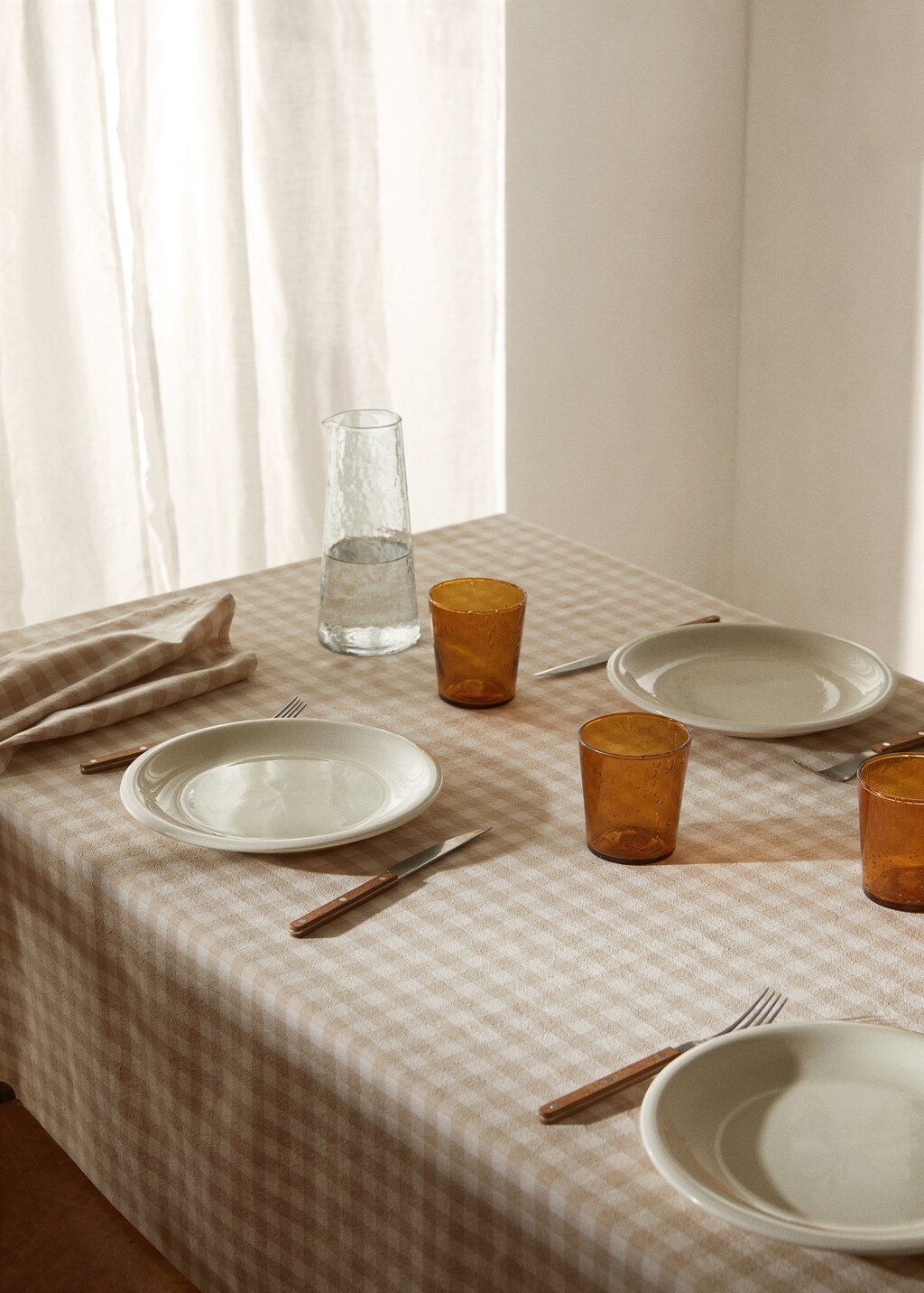 Tovaglia quadri cotone 150x250 cm - Home | MANGO OUTLET Italia
