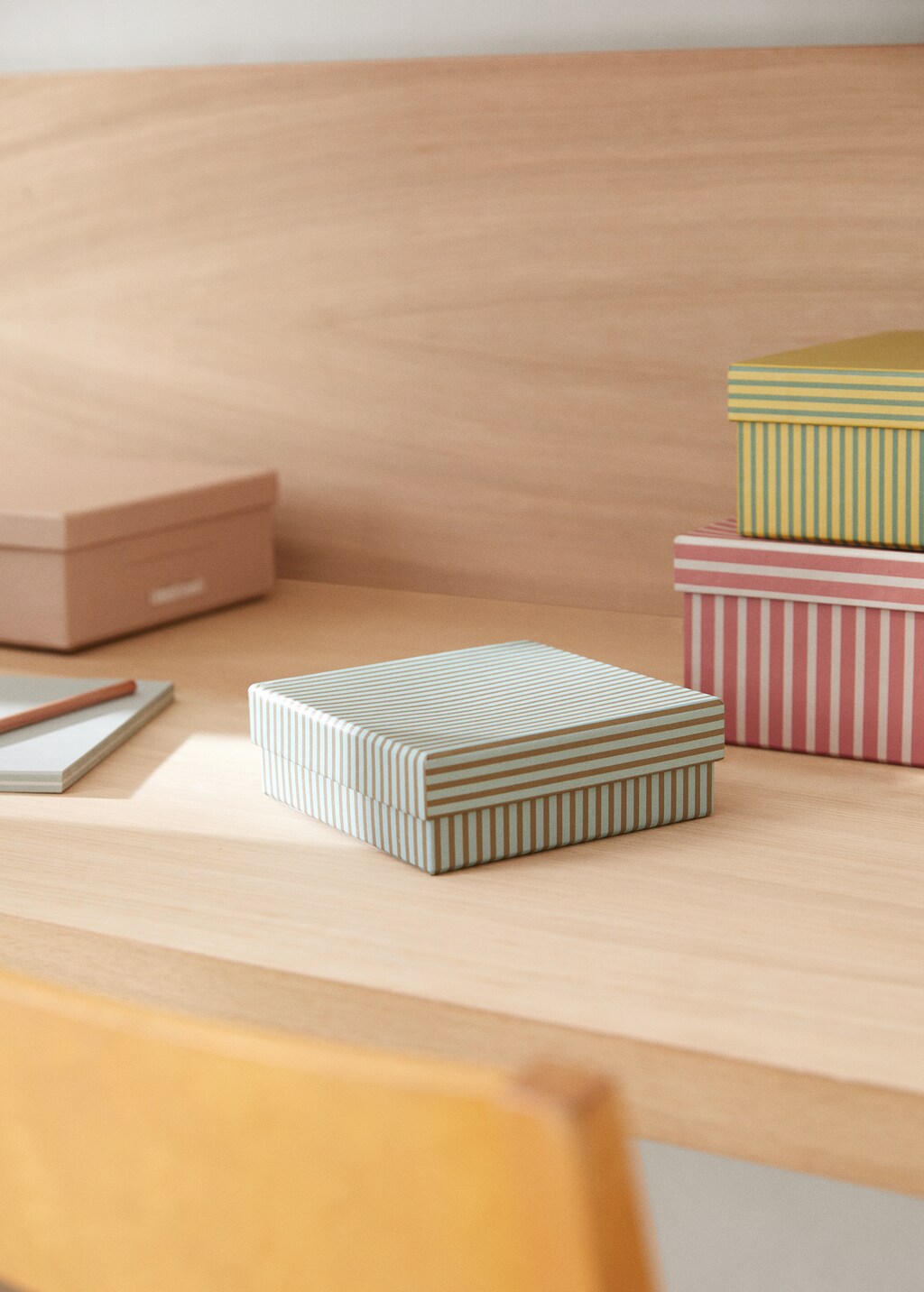 Gestreepte opbergdoos 16x16 cm - Home | MANGO OUTLET Nederland