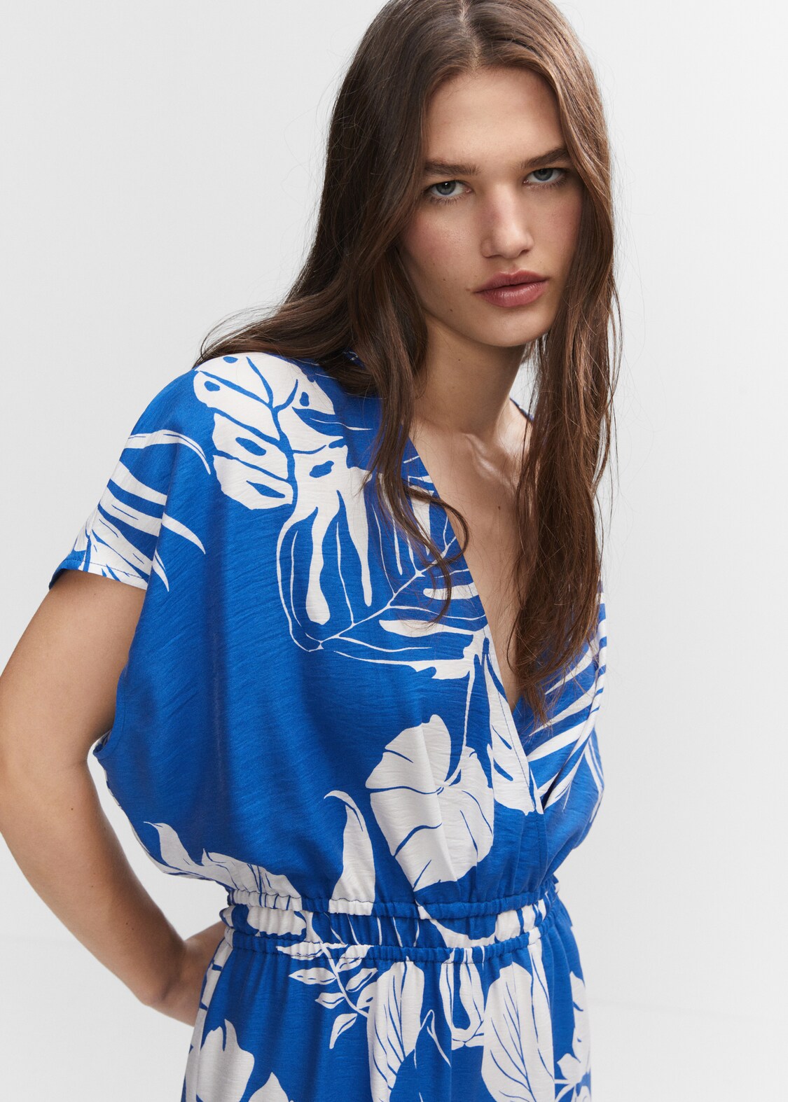 Tropical print jumpsuit - Women | MANGO OUTLET USA