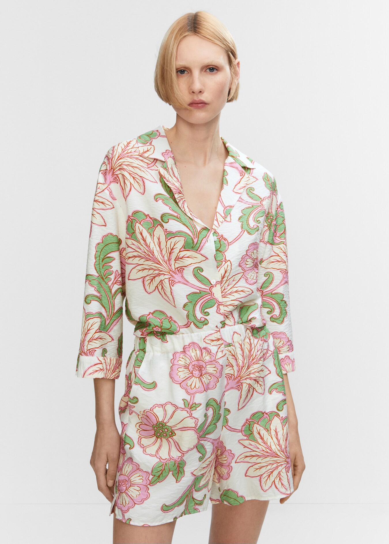 Floral-print shorts - Women | MANGO OUTLET USA