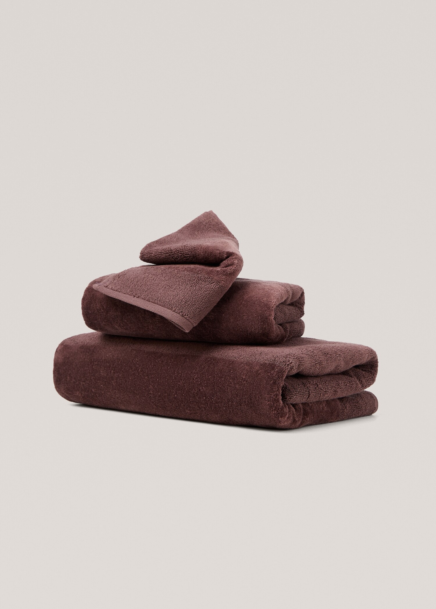 100% cotton contrast face towel - Home | MANGO OUTLET Bulgaria
