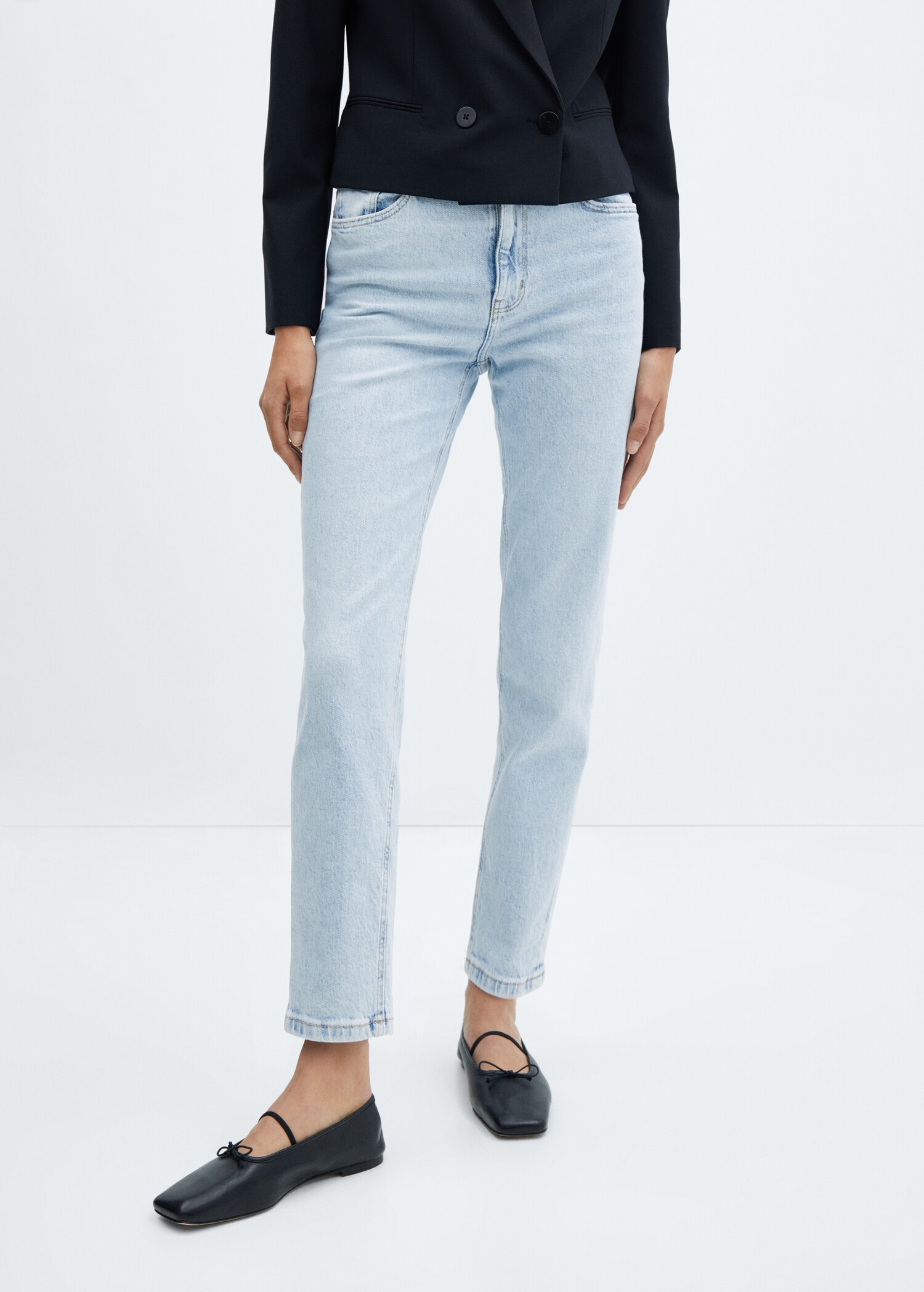 Newmom comfort high-rise jeans - Women | MANGO OUTLET USA