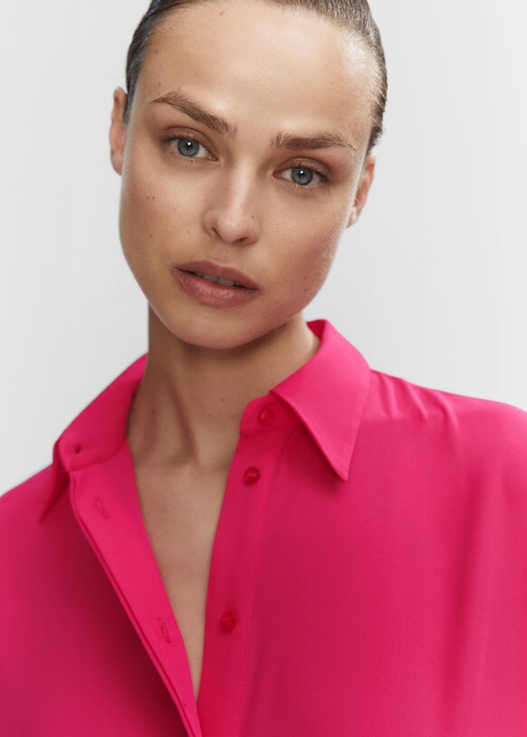 Rochie tip cămașă cu deschideri - Femei | MANGO OUTLET Romania