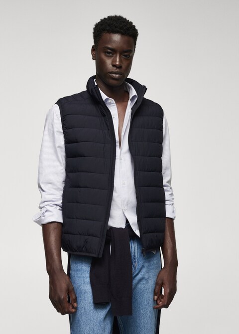 Ultra-light padded water-repellent waistcoat - Men | MANGO OUTLET Greece