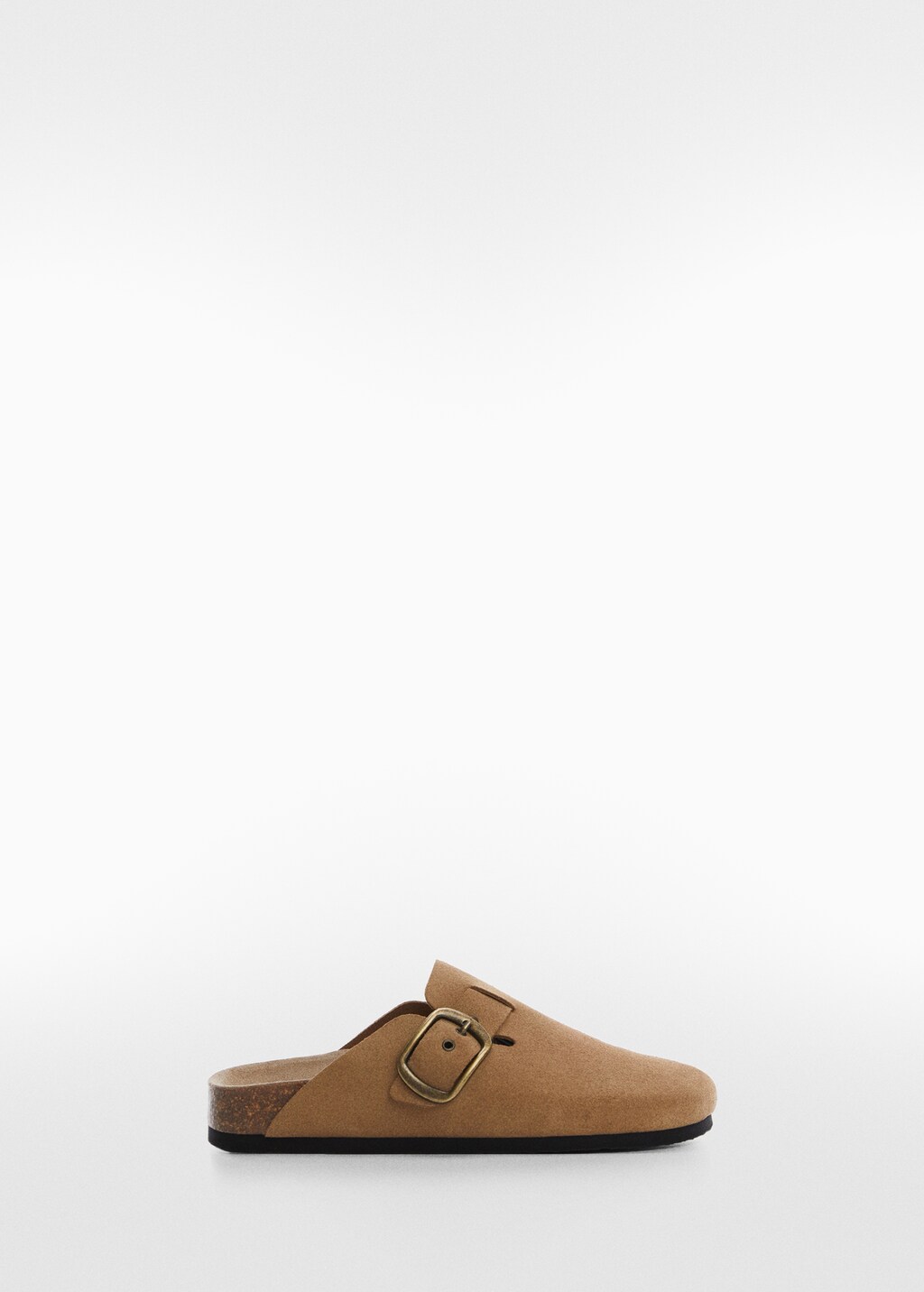 Leather clogs with buckle - Woman | MANGO OUTLET Romania