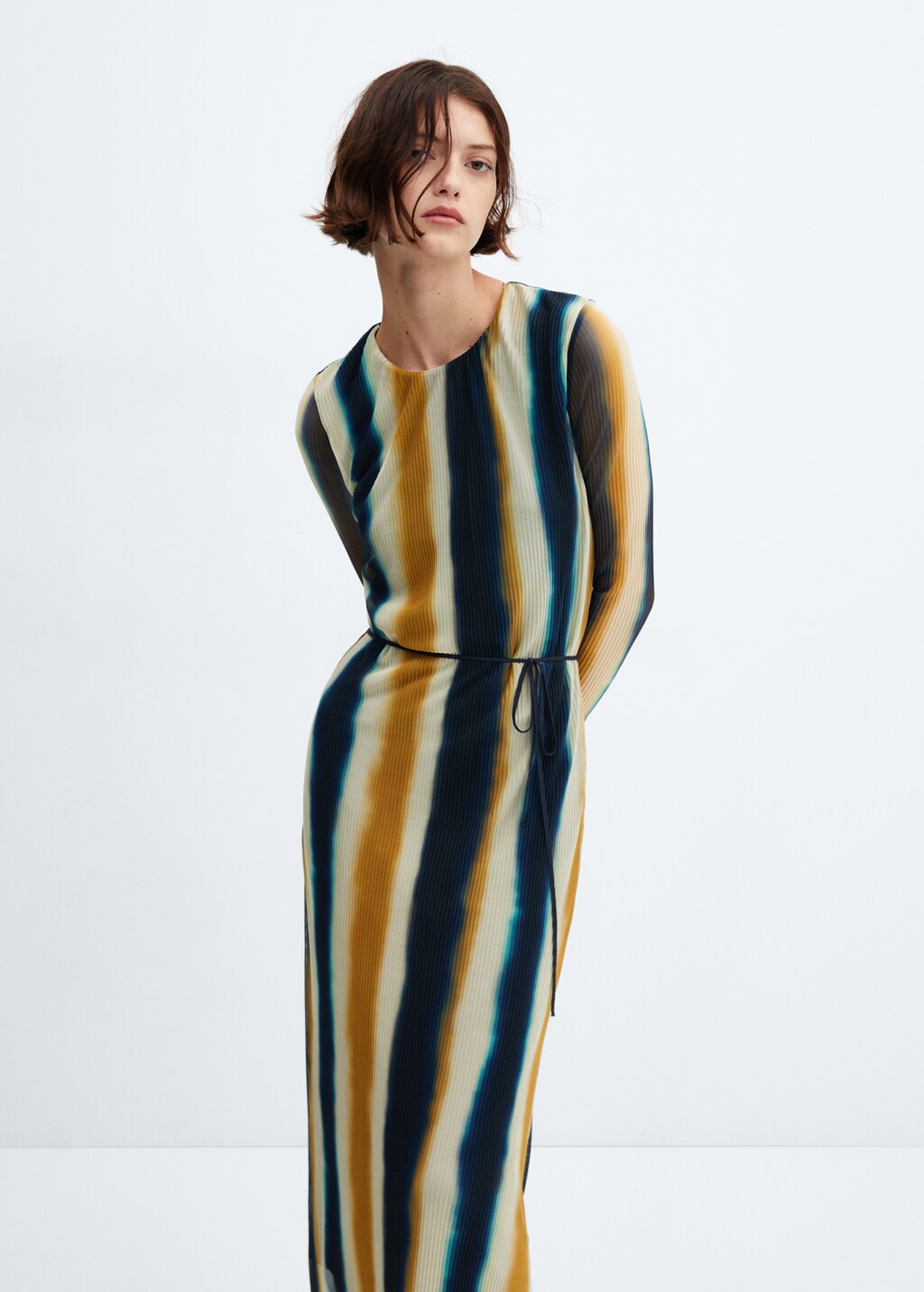 Tie-dye mesh dress - Women | MANGO OUTLET USA