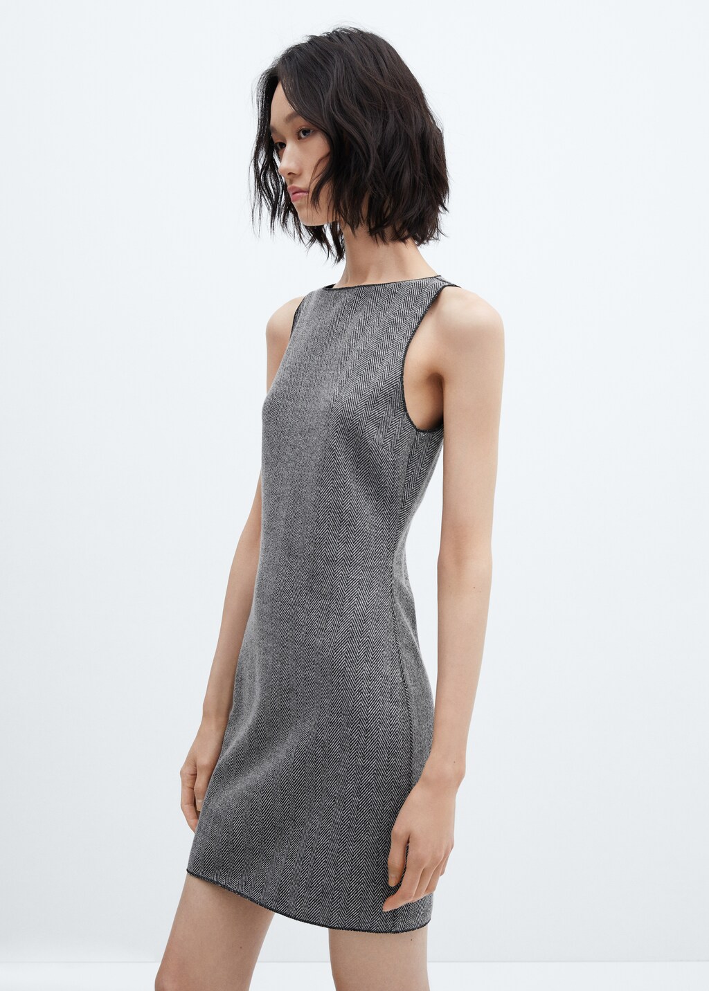 Short knitted dress - Woman | MANGO OUTLET United Kingdom