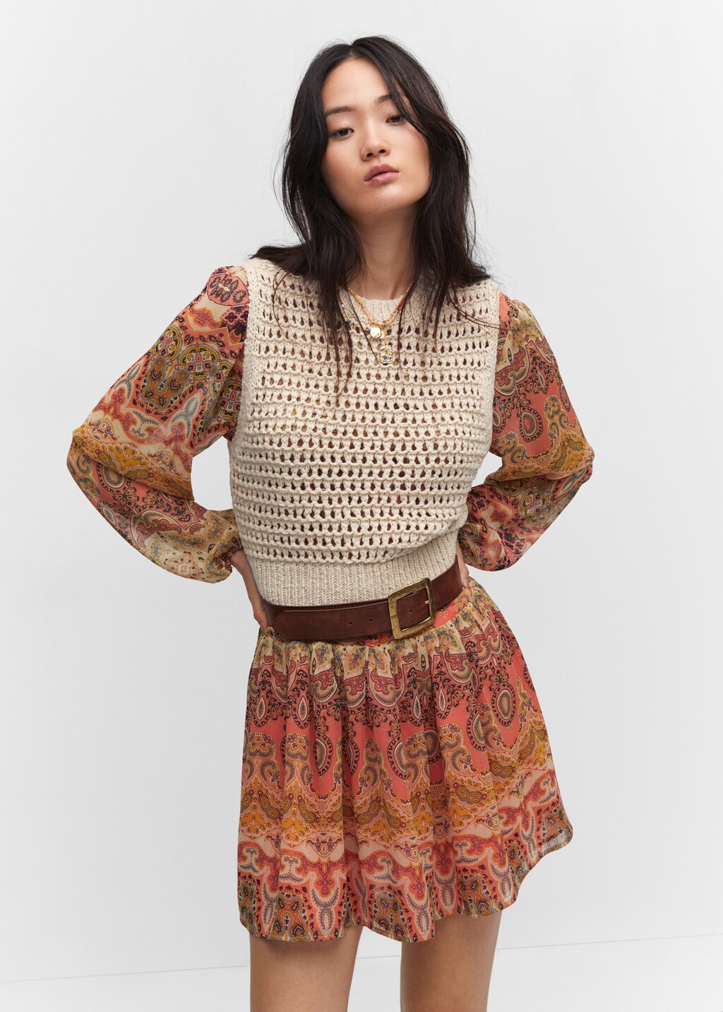 Fringed gilet - Women | MANGO OUTLET Romania
