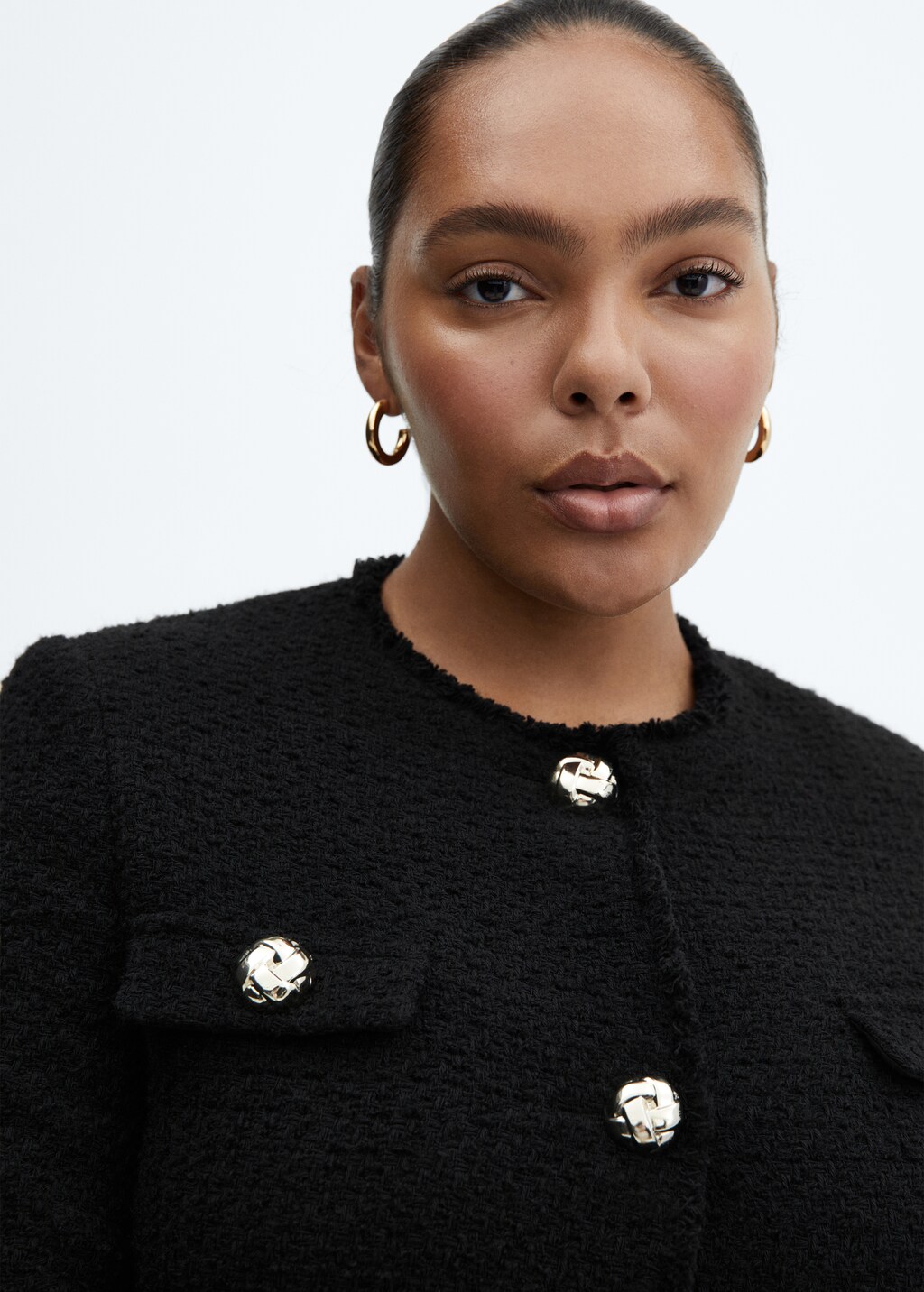 Tweed jacket with pockets - Women | MANGO OUTLET USA Tweed jacket with pockets - Women | MANGO OUTLET USA