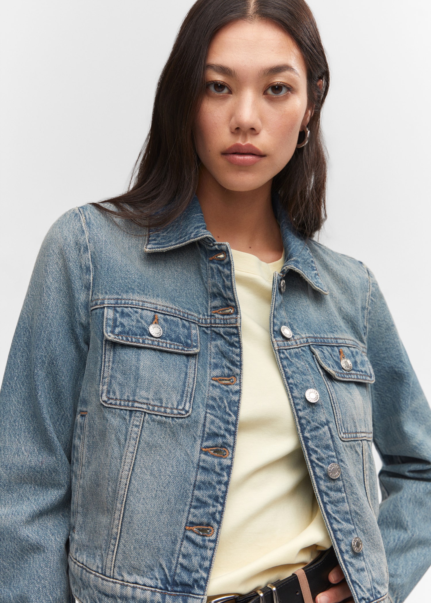 Pocketed denim jacket - Women | MANGO OUTLET USA