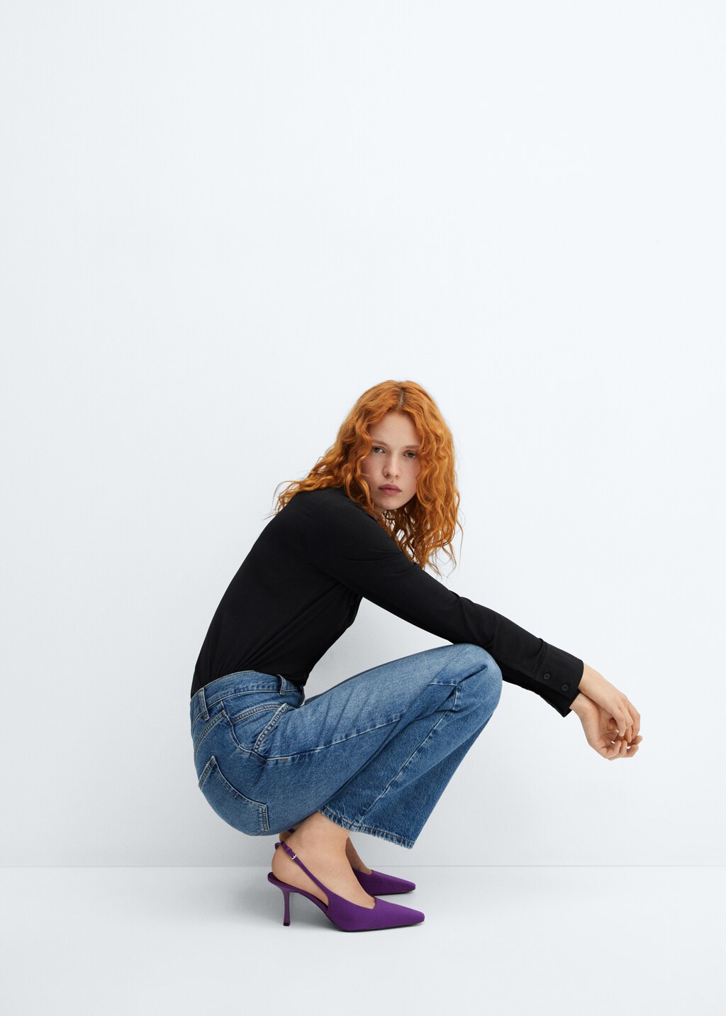 Pantofi cu toc fără călcâi - Femei | MANGO OUTLET Romania