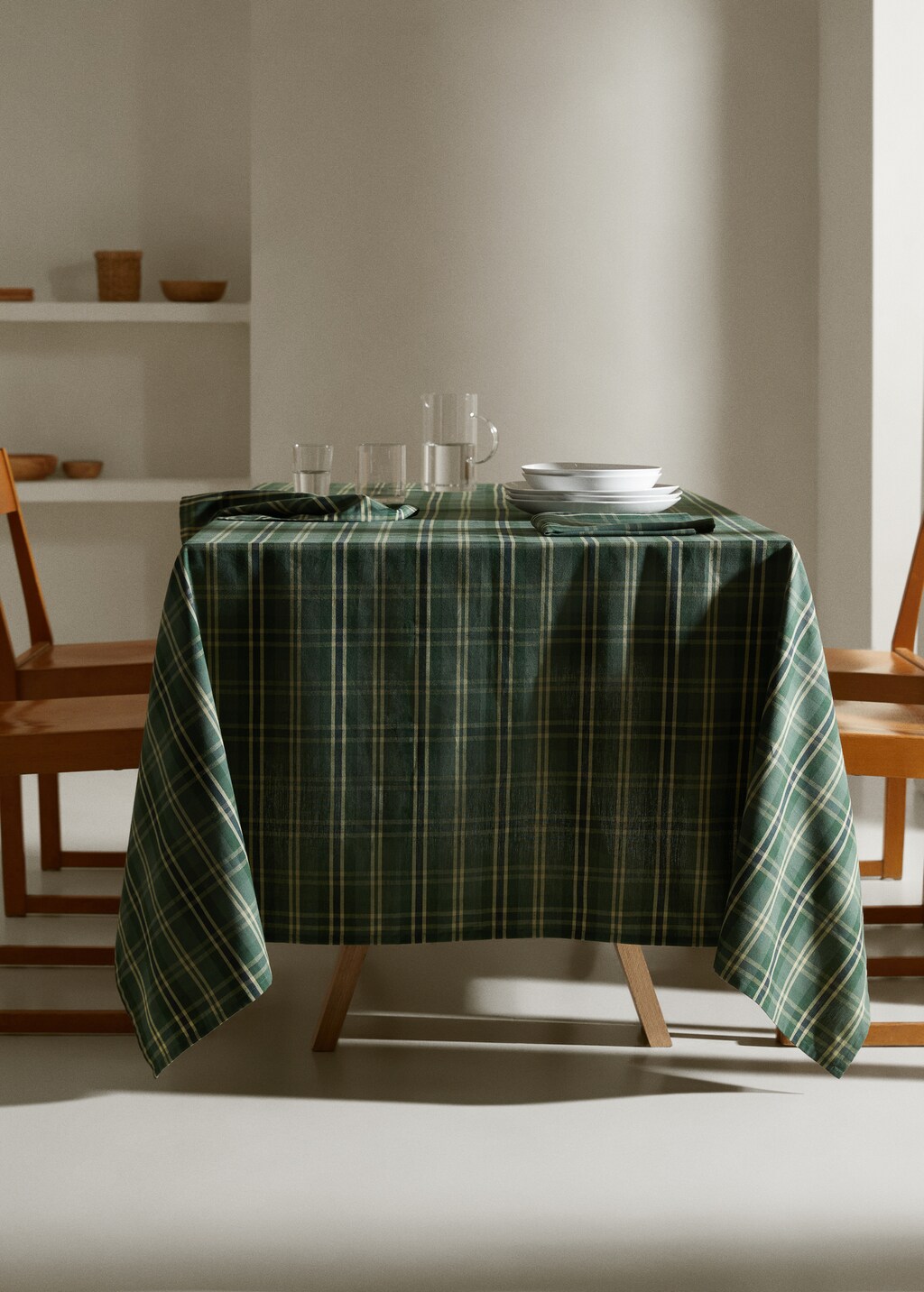 Striped cotton tablecloth 150x250cm - Home | MANGO OUTLET USA
