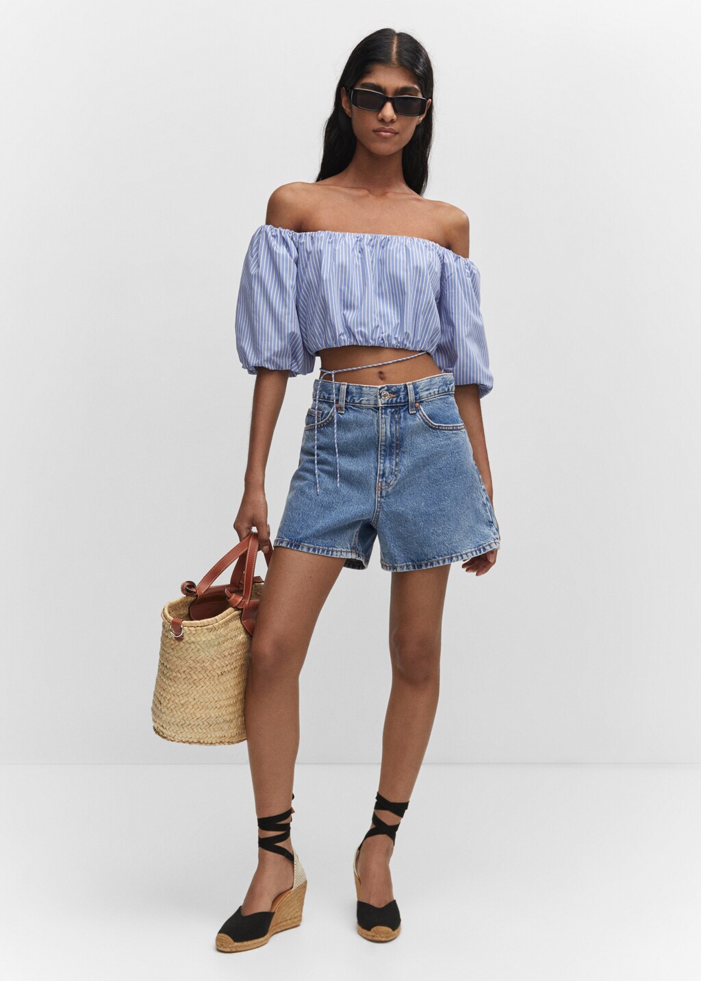 Sapato com cunha de tiras - Mulher | MANGO OUTLET Portugal