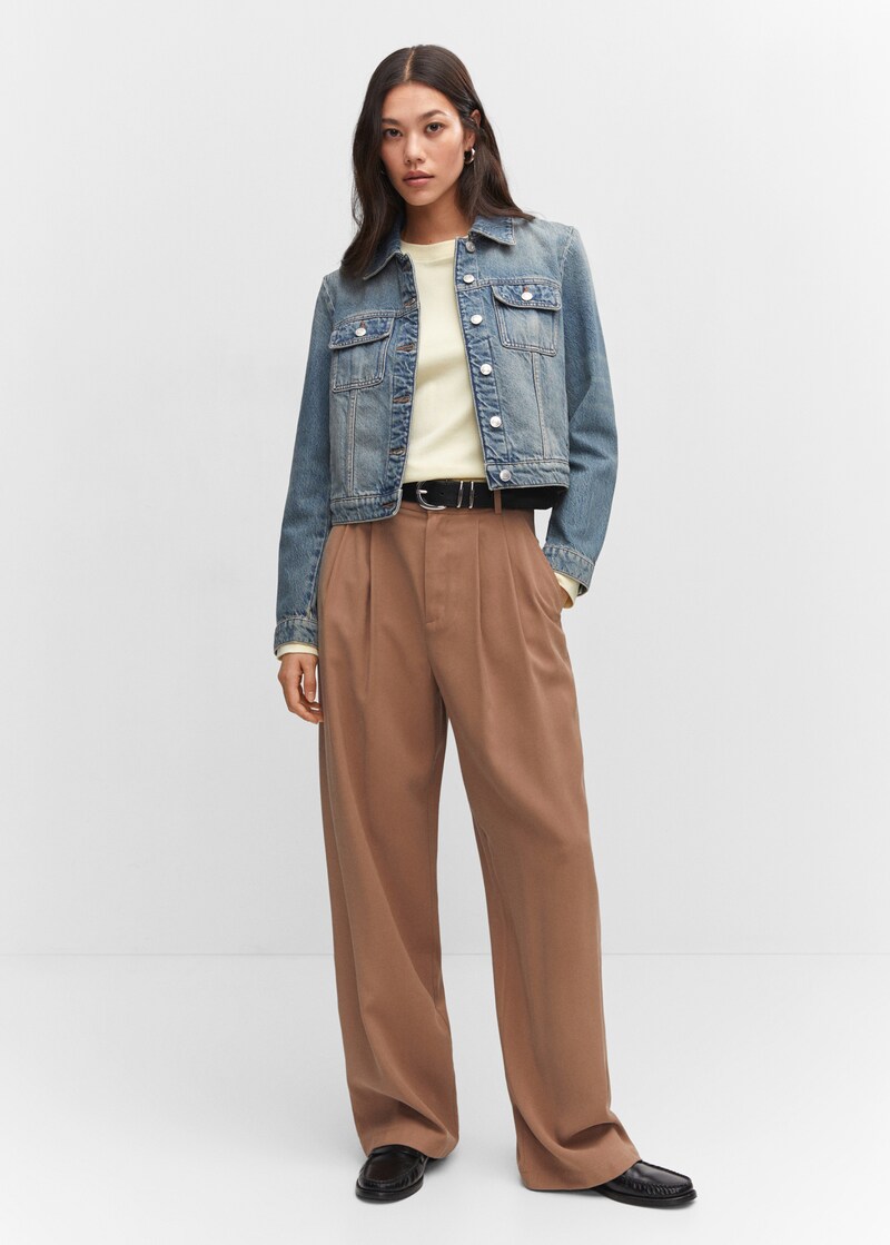 Pocketed denim jacket - Women | MANGO OUTLET USA