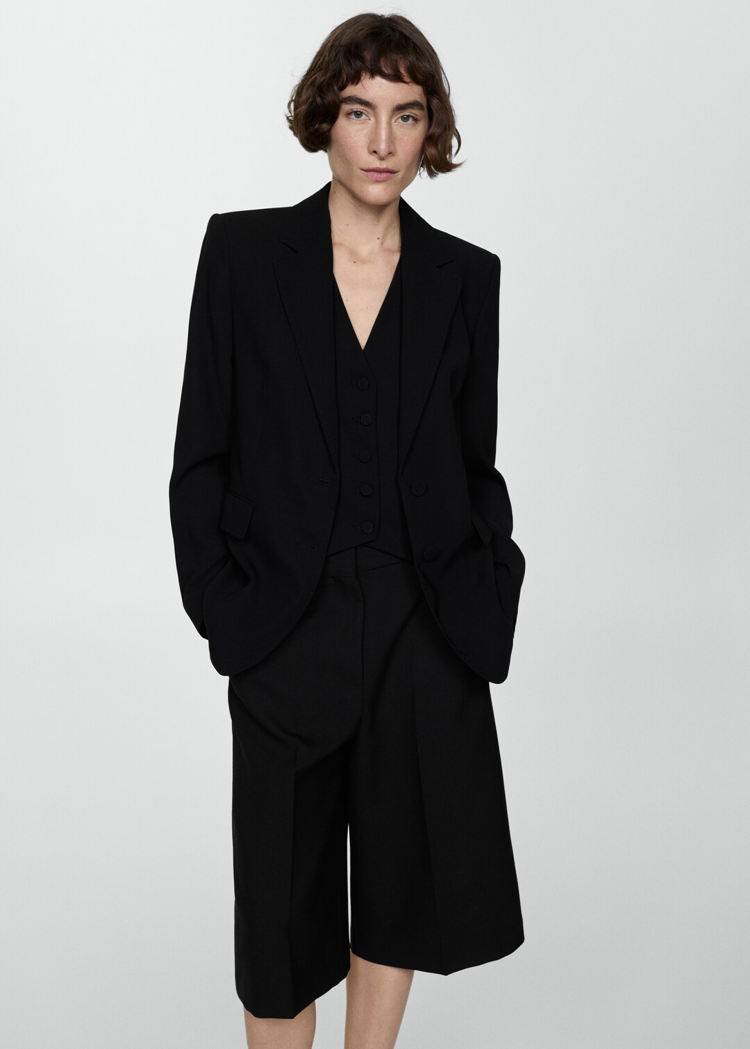 Straight-fit suit jacket - Women | MANGO OUTLET Greece