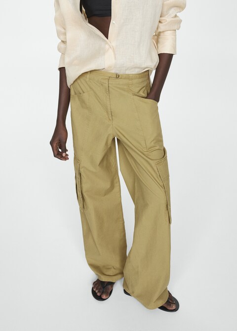Cargo pants with pocket - Women | MANGO OUTLET USA