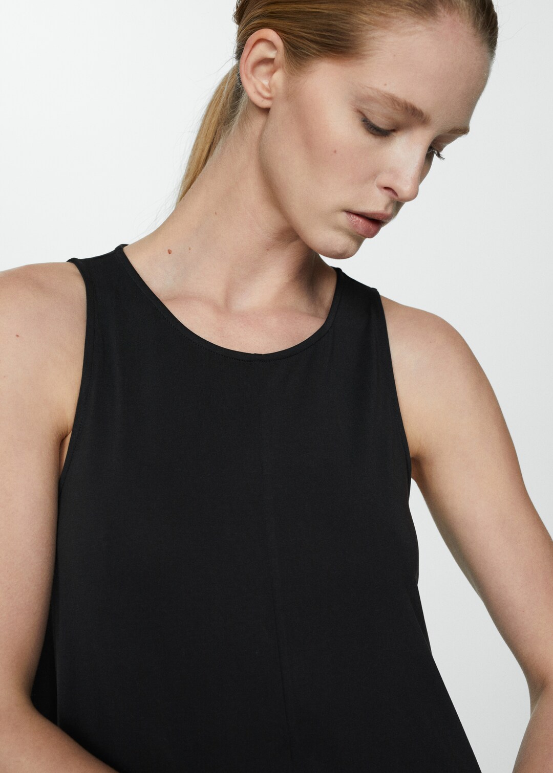 Long dress with straps - Women | MANGO OUTLET USA