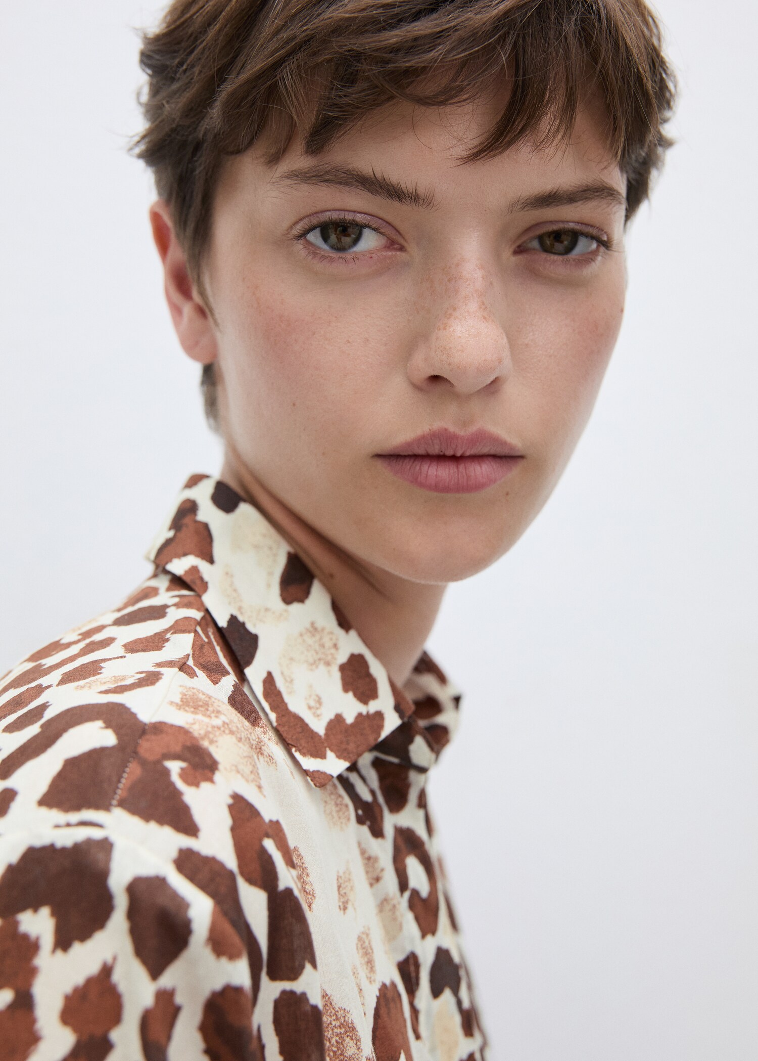 Printed cotton shirt - Women | MANGO OUTLET USA