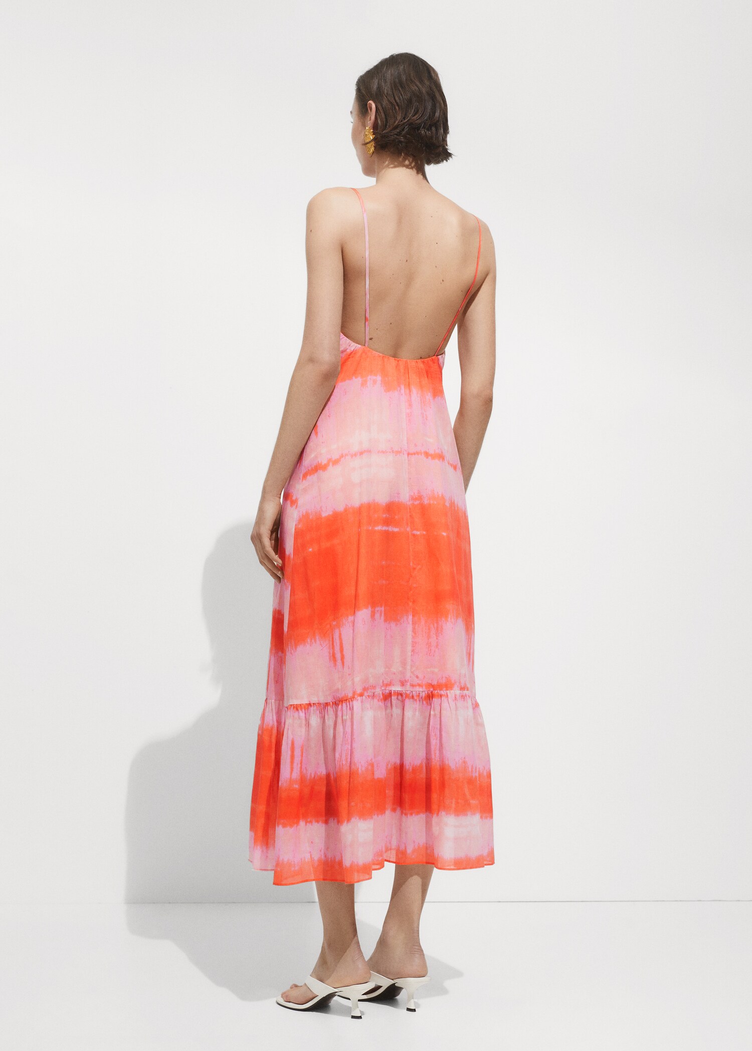 Printed ruffle dress - Women | MANGO OUTLET United Kingdom