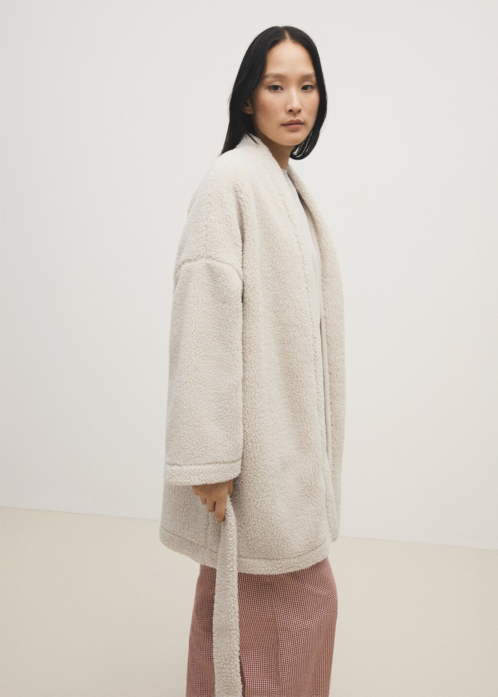 Shearling home robe - Women | MANGO OUTLET USA Shearling home robe - Women | MANGO OUTLET USA