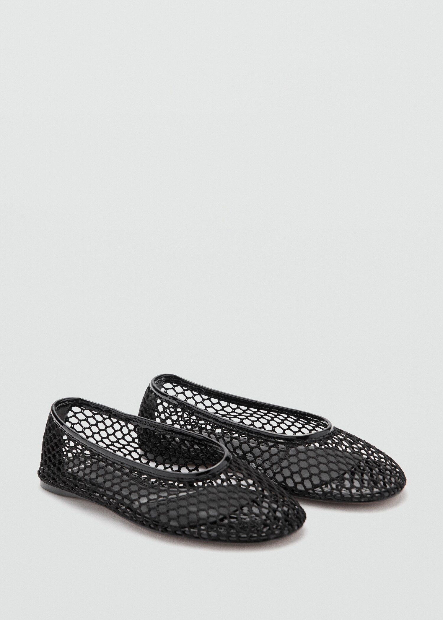 Mesh ballerina shoes - Women | MANGO OUTLET USA