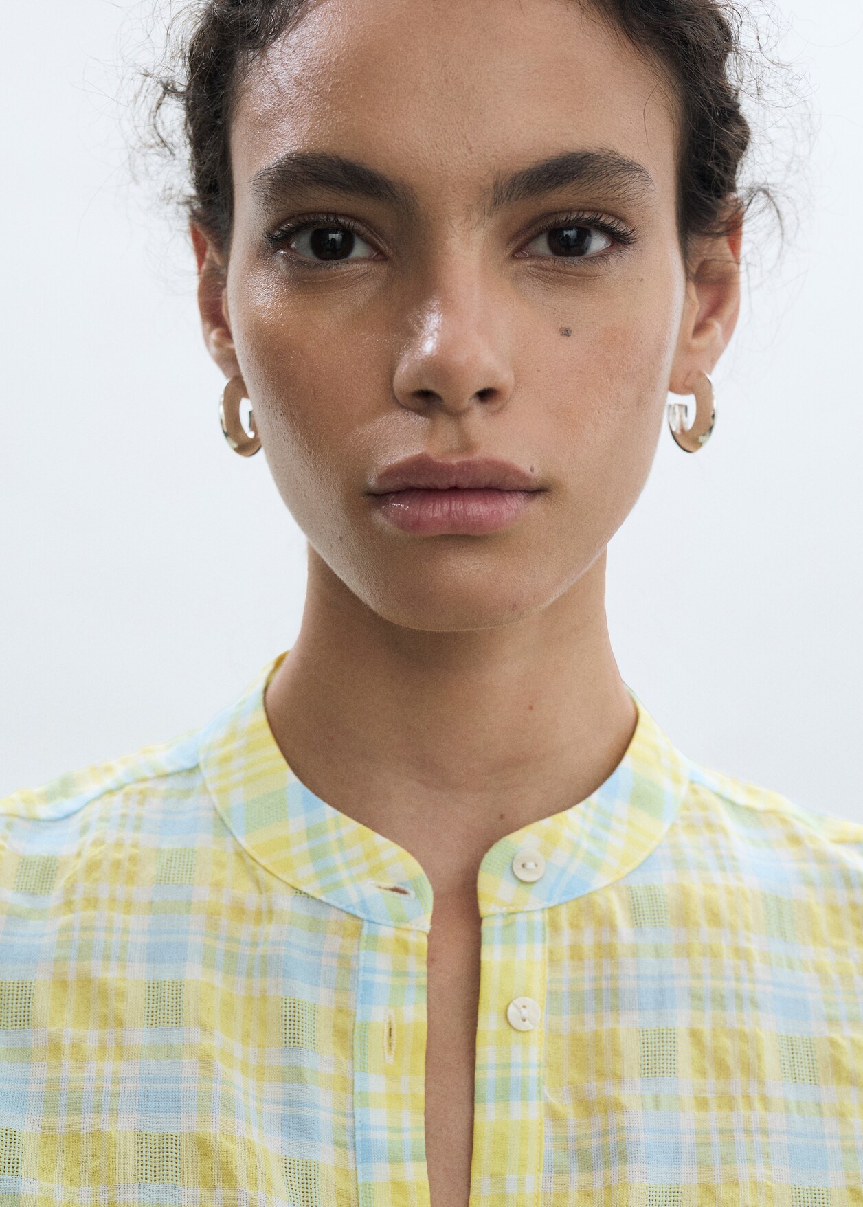 Check bow dress - Women | MANGO OUTLET USA