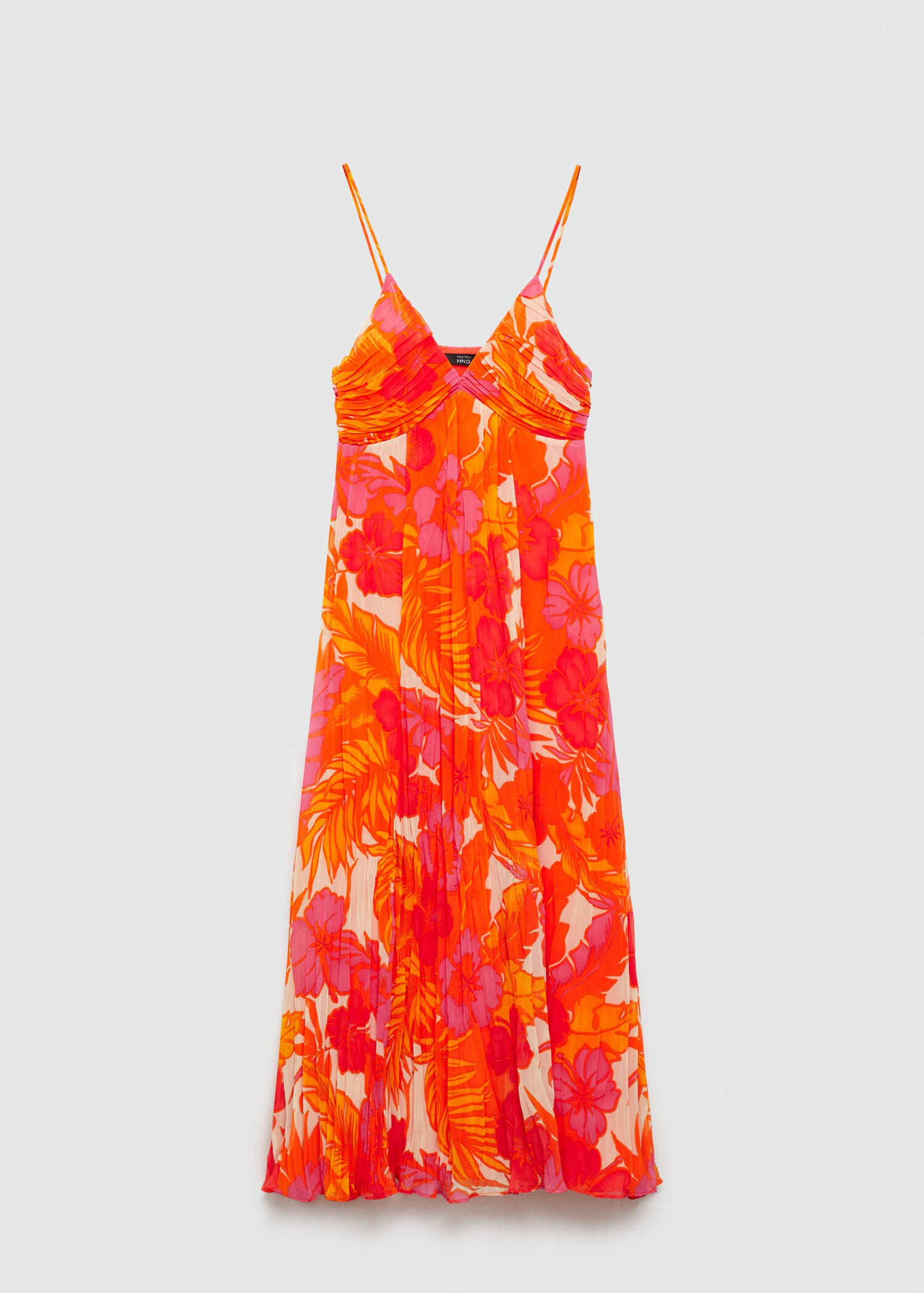 Printed dress with draped detail - Women | MANGO OUTLET USA
