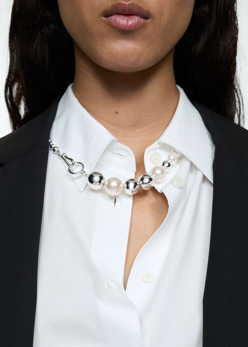 Colar combinado pérolas - Mulher | MANGO OUTLET Portugal