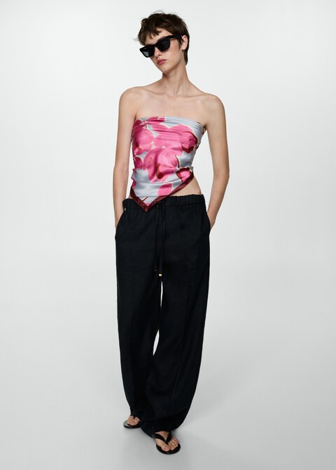 Floral-print scarf - Women | MANGO OUTLET USA