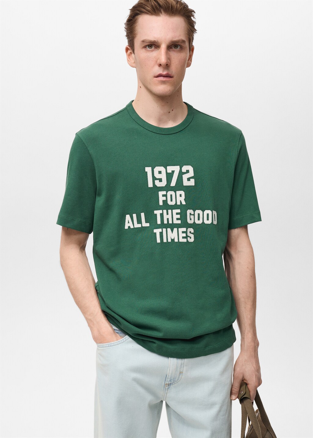 100% cotton embroidered t-shirt - Men | MANGO OUTLET USA