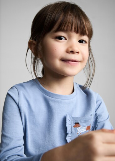 Patch pocket T-shirt - Baby girls | MANGO OUTLET USA