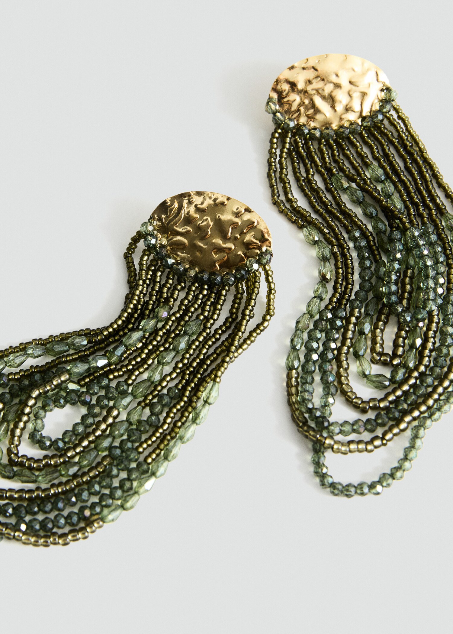 Combined waterfall crystal earrings - Women | MANGO OUTLET USA