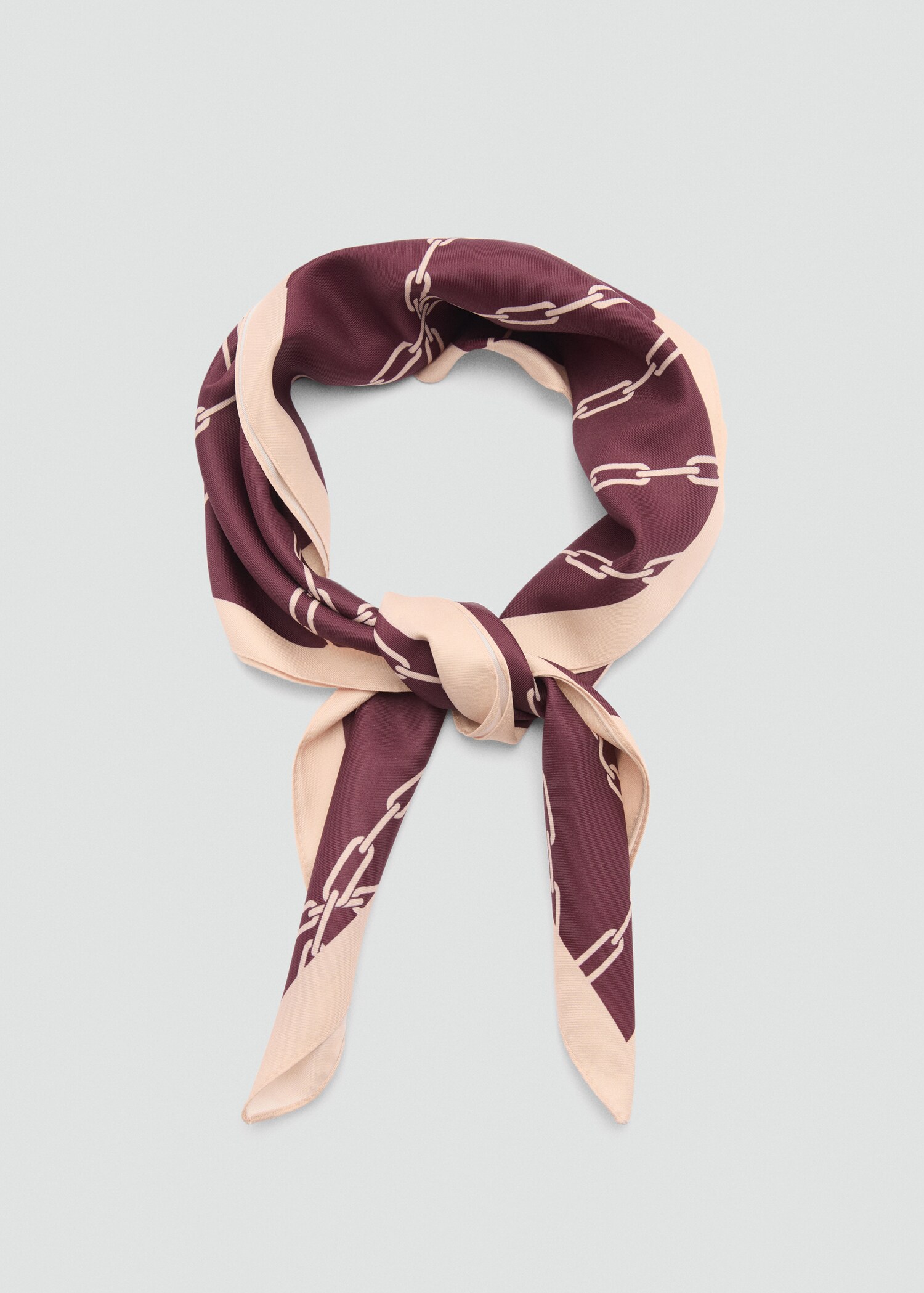 Chain-print scarf - Women | MANGO OUTLET United Kingdom