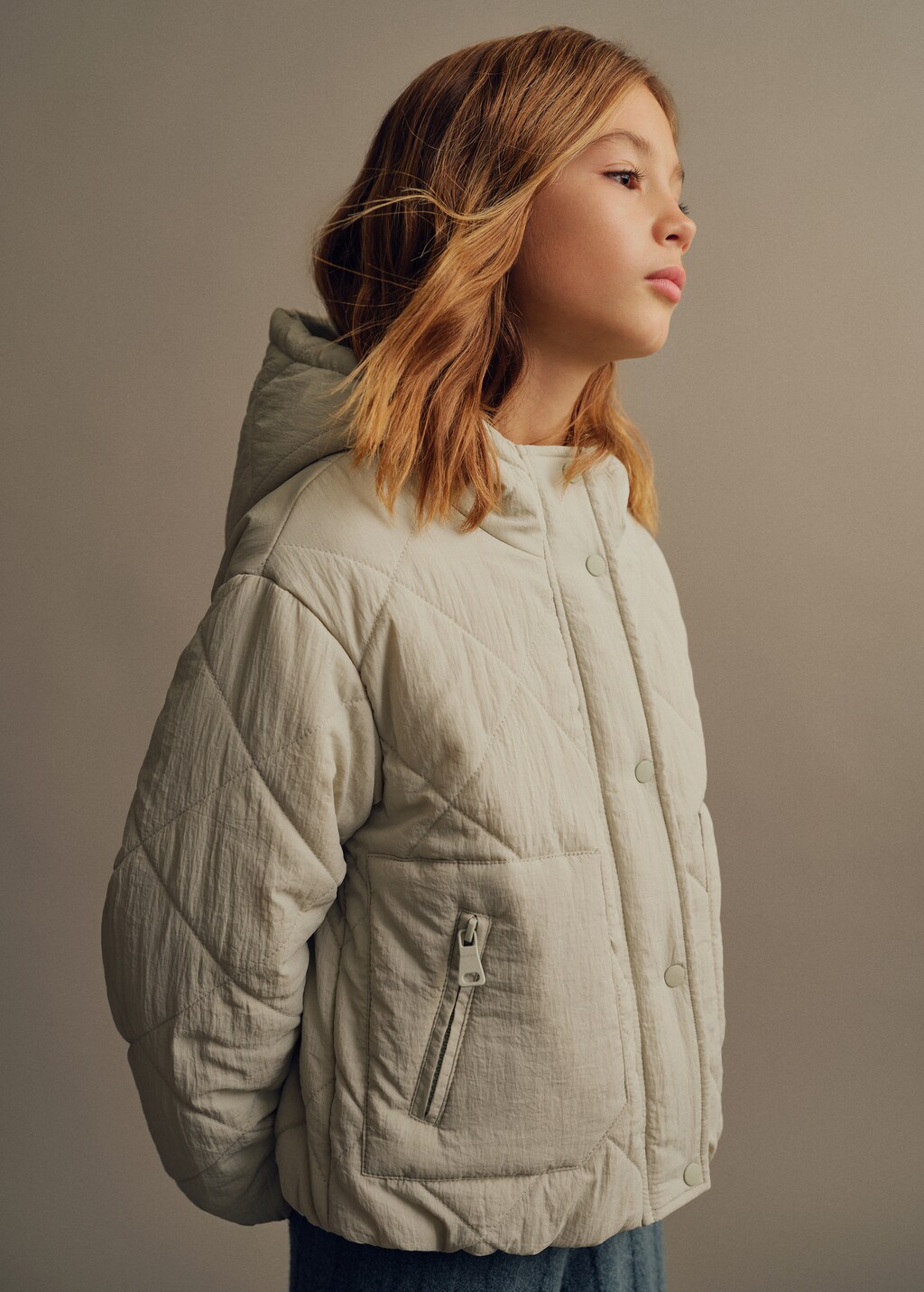 Hood puffer coat - Girls | MANGO OUTLET USA