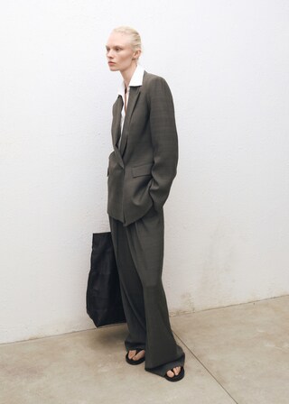 Suit pants with belt clips - Women | MANGO OUTLET USA