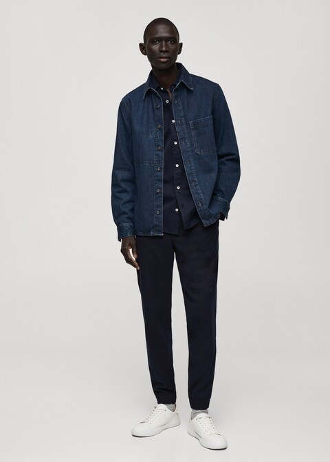 Cotton pants with adjustable drawstring - Men | MANGO OUTLET USA