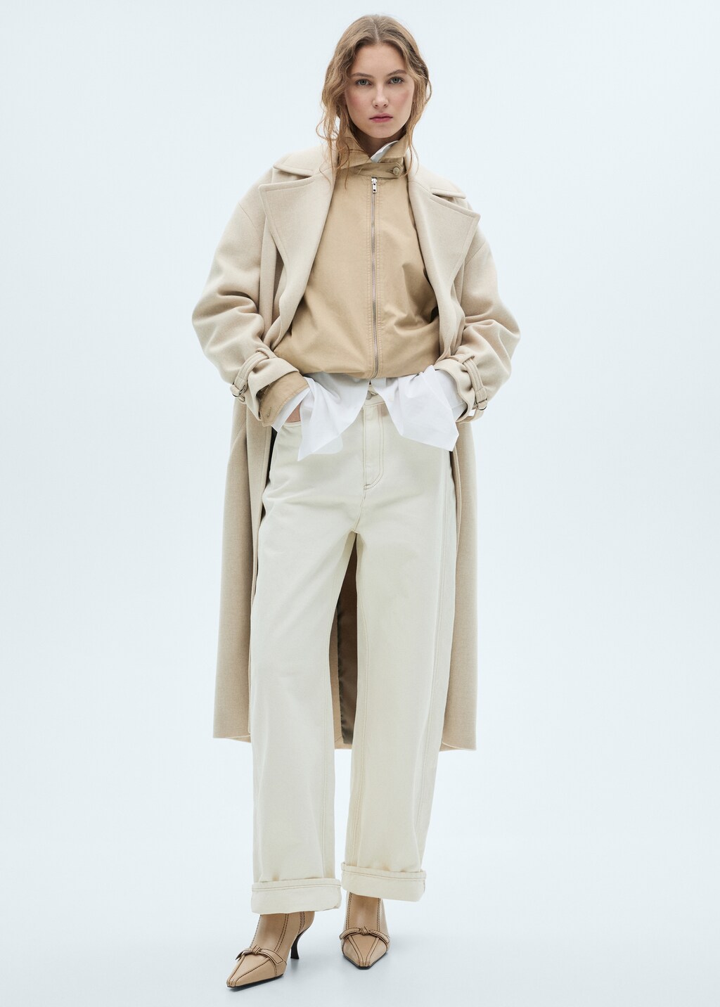 Leather boots with bow and decorative stitching - Women | MANGO OUTLET USA