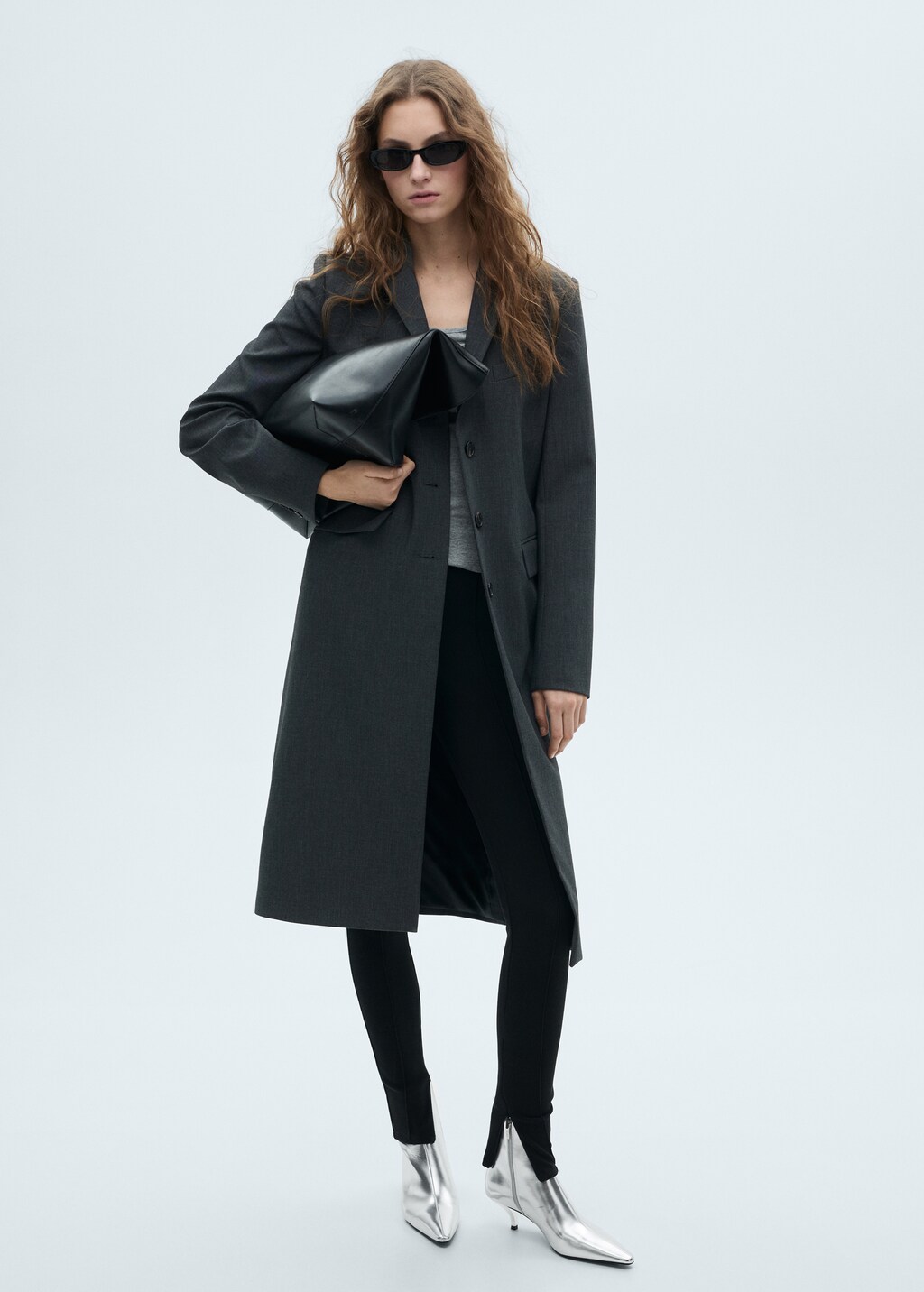 Botín punta efecto metalizado - Mujer | MANGO OUTLET España (Península ...